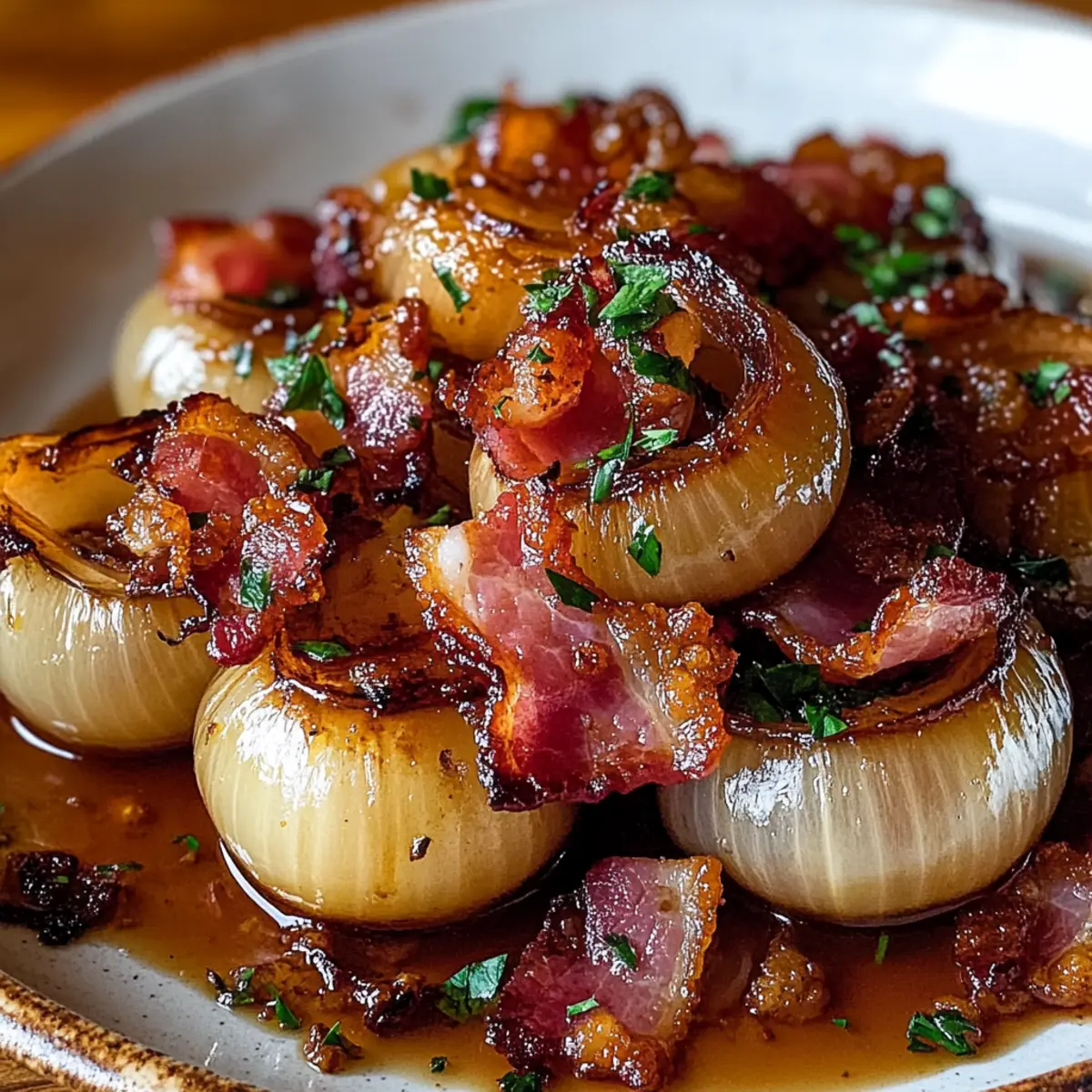 Irresistible Honey-Glazed Shallots with Crispy Bacon for Delicious Flavor