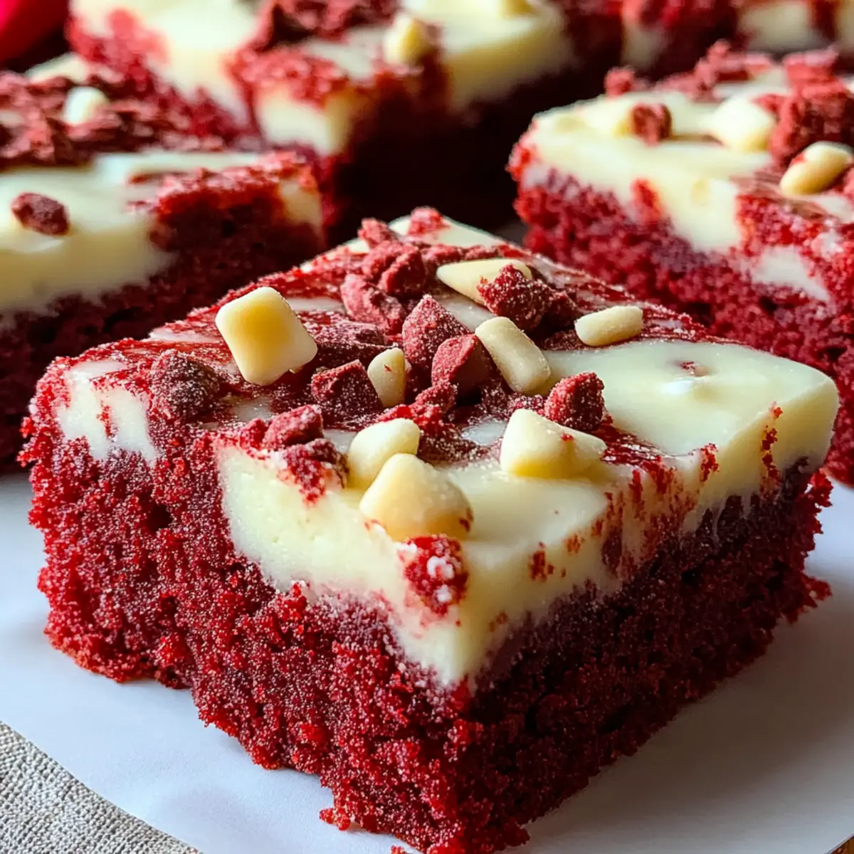 Irresistibly Chewy Red Velvet Cookie Bars with Cream Cheese Frosting