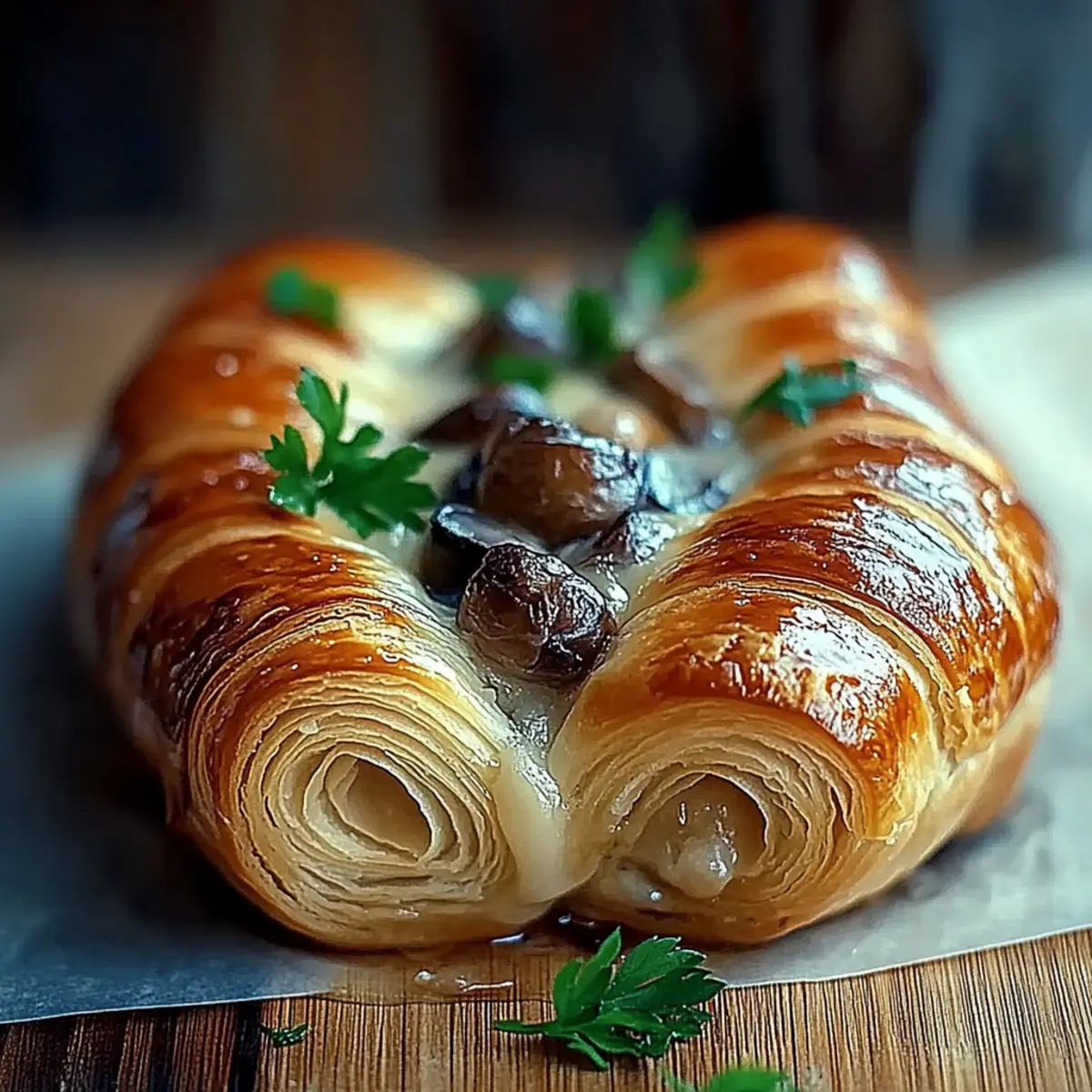 Savory Mushroom & Gruyère Puff Pastry Braid: Irresistibly Delicious!