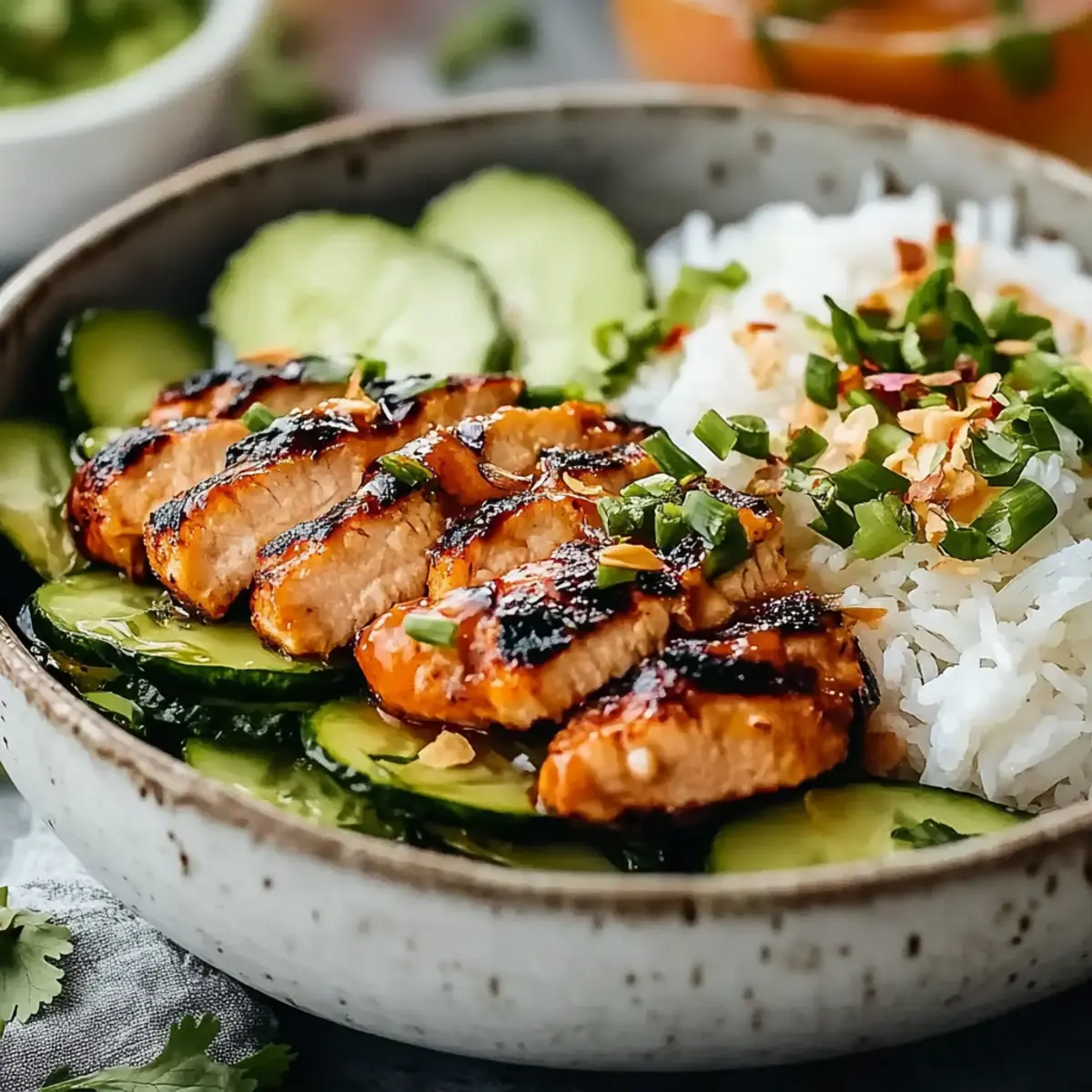 Irresistible Spicy Salmon Bowls with Creamy Coconut Rice